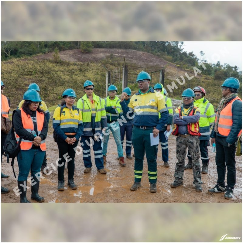 Emergency drill simulation exercice in Moramanga – Ambatovy